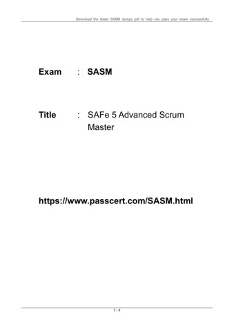 SAFe Advanced Scrum Master SASM Dumps - karon.bill - Page 1 - 4 | Flip PDF Online | PubHTML5