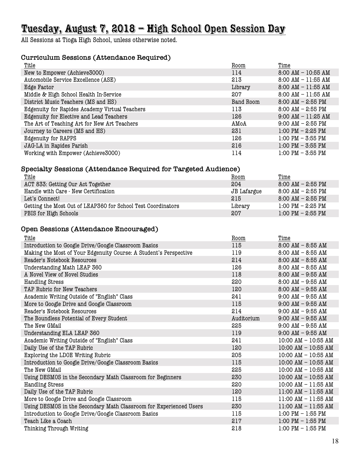 High School Program Guide - Back to School 2018 - lindsay.green - Page 19 | Flip PDF Online ...
