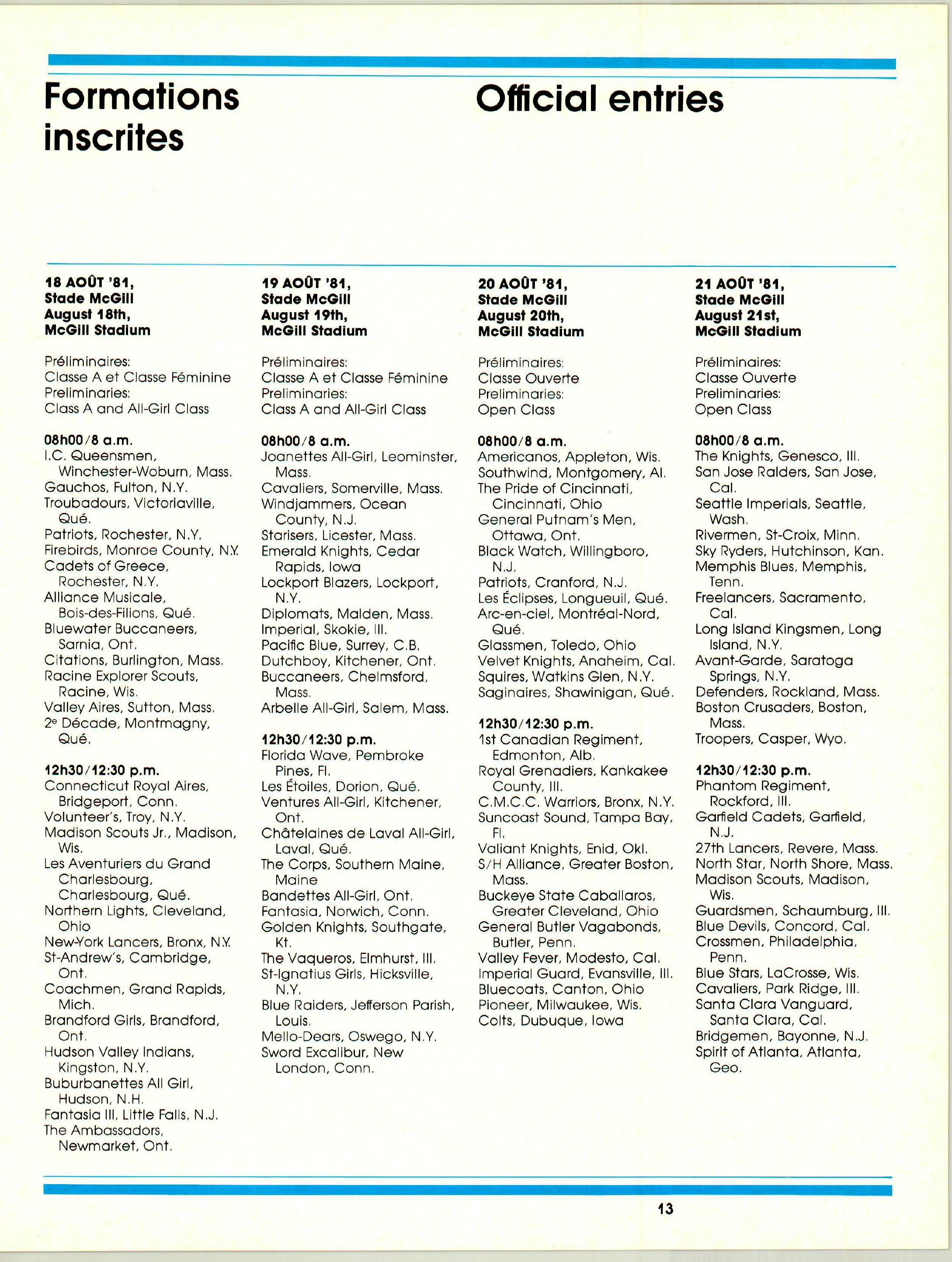 Drum Corps International 1981 World Championships Program - Drum Corps International - Page 15 ...