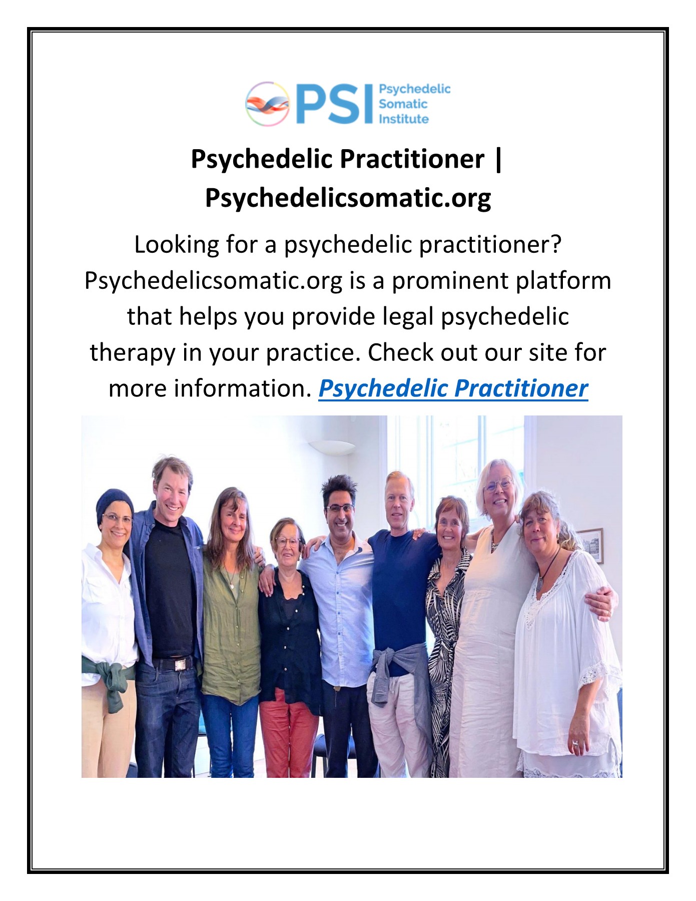 Psychedelic Practitioner - Psychedlic somatic Institute - Page 1 - 1 | Flip PDF Online | PubHTML5