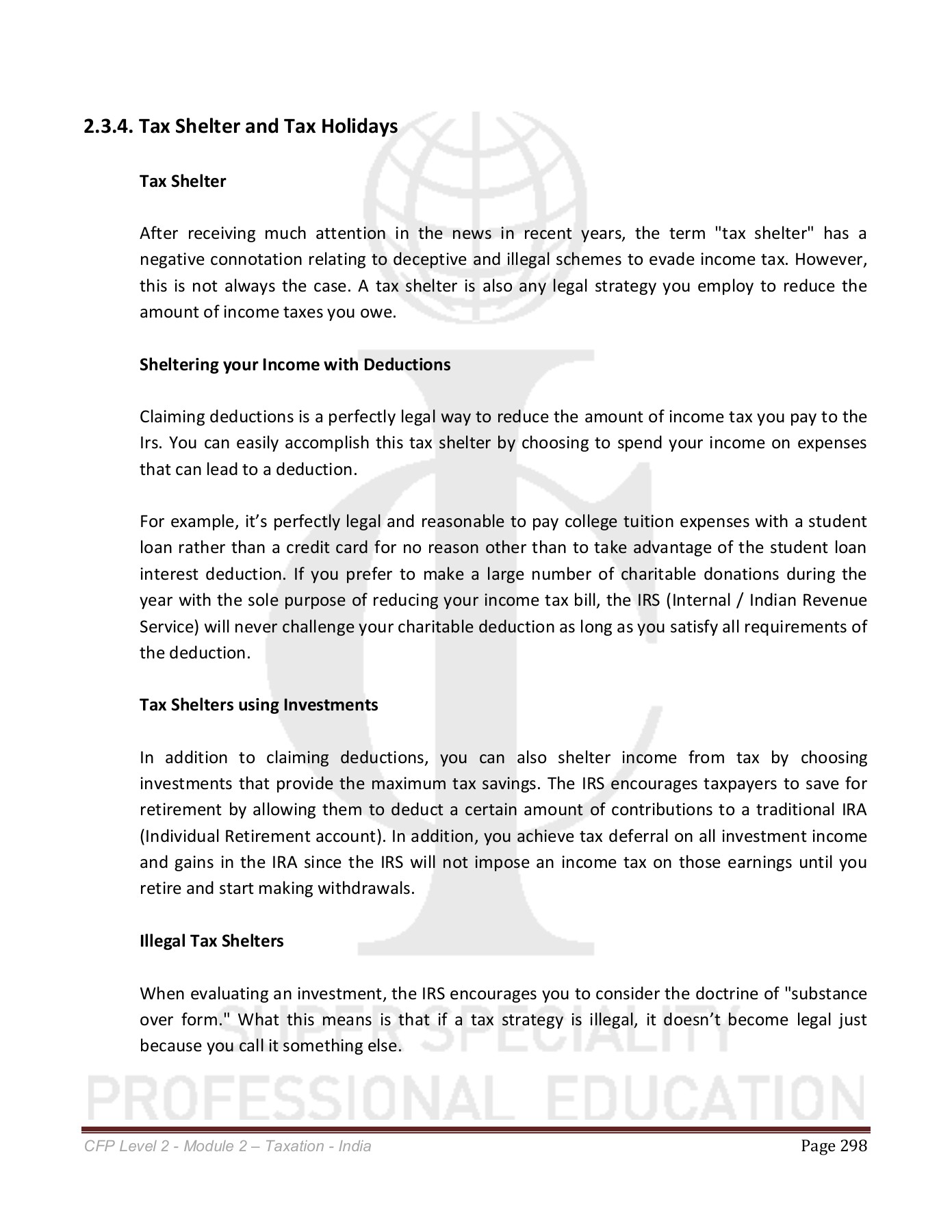 TAXATION- Concept Book - International College of Financial Planning ...