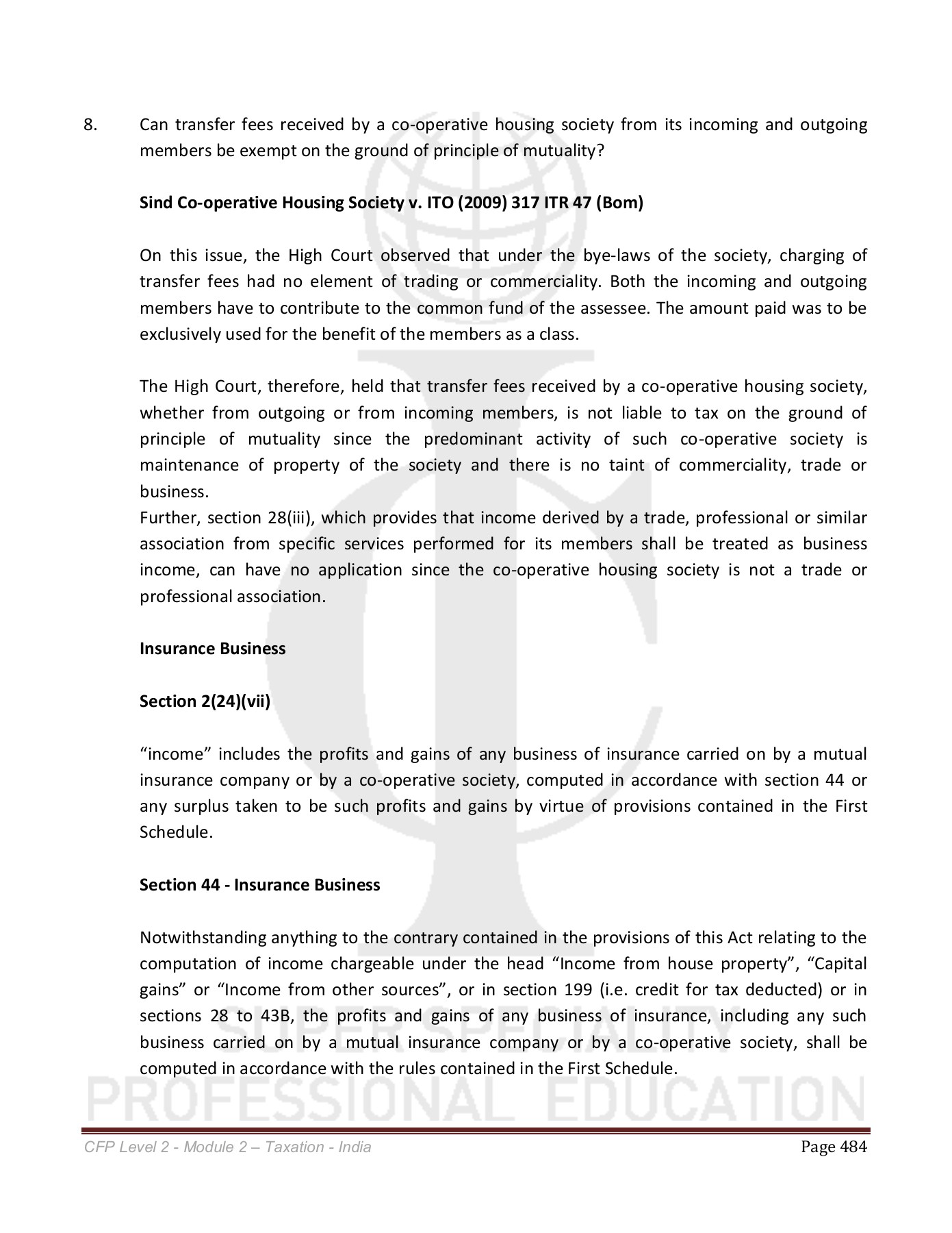 TAXATION- Concept Book - International College of Financial Planning ...