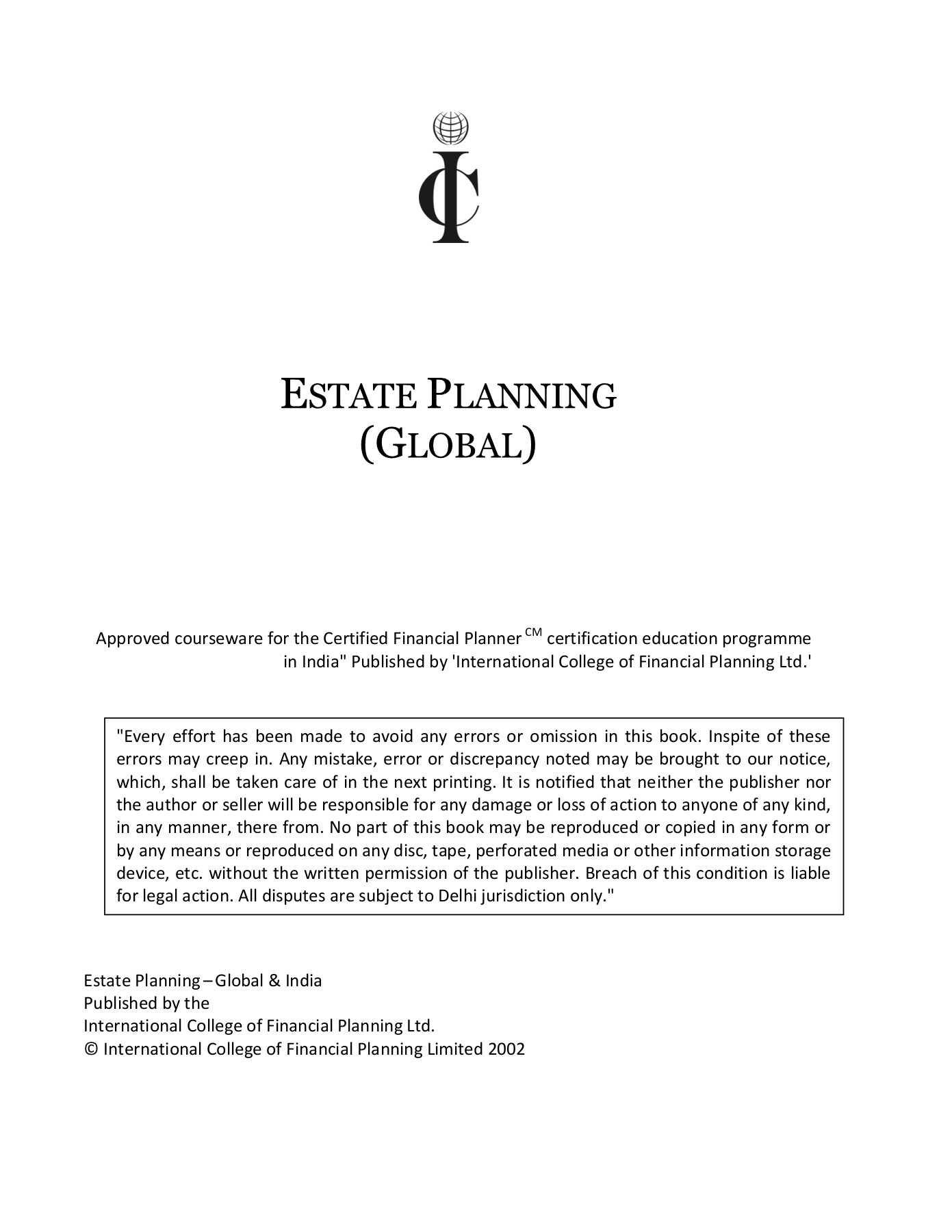 CFP – Level 3 – Module 2 : Estate Planning - International College of ...