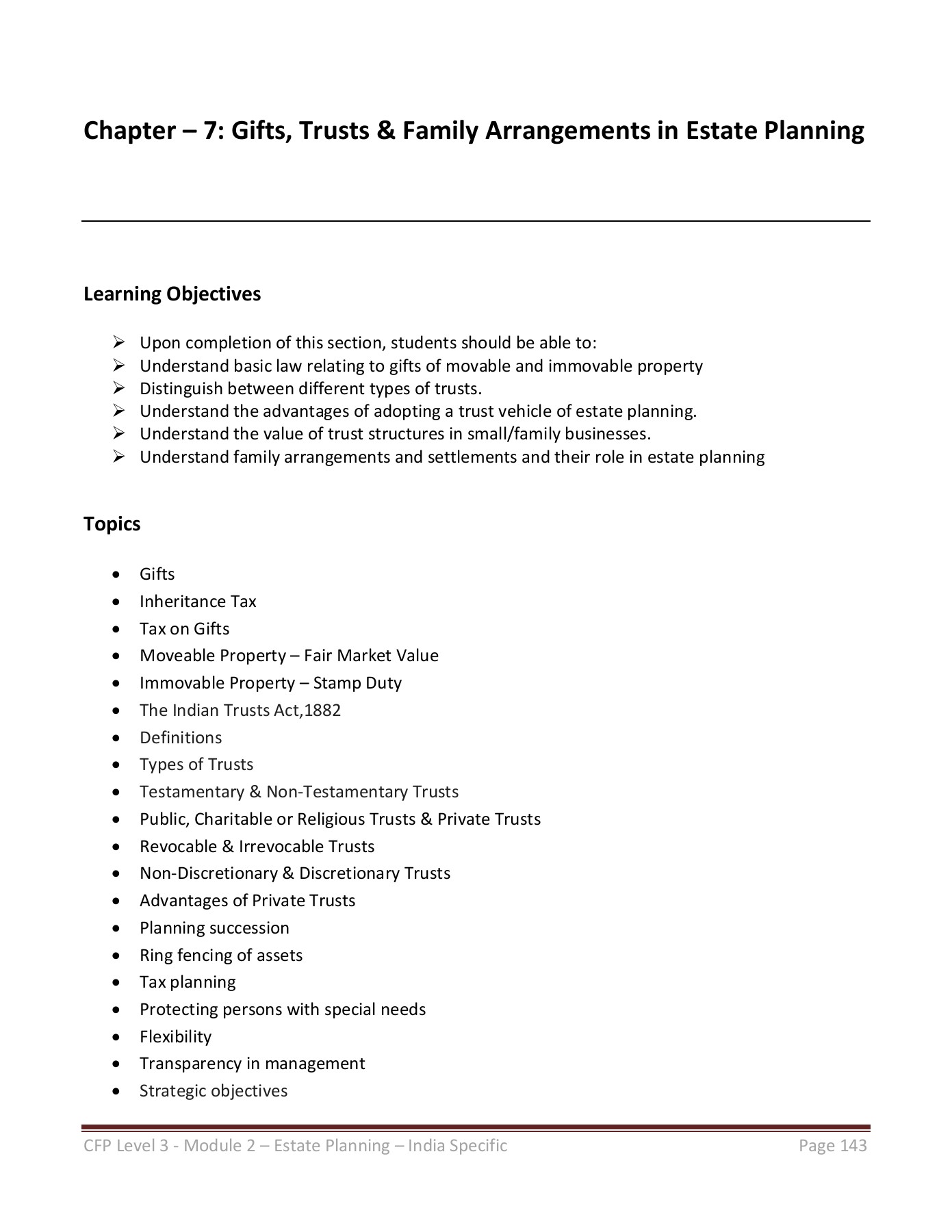 CFP – Level 3 – Module 2 : Estate Planning - International College of ...