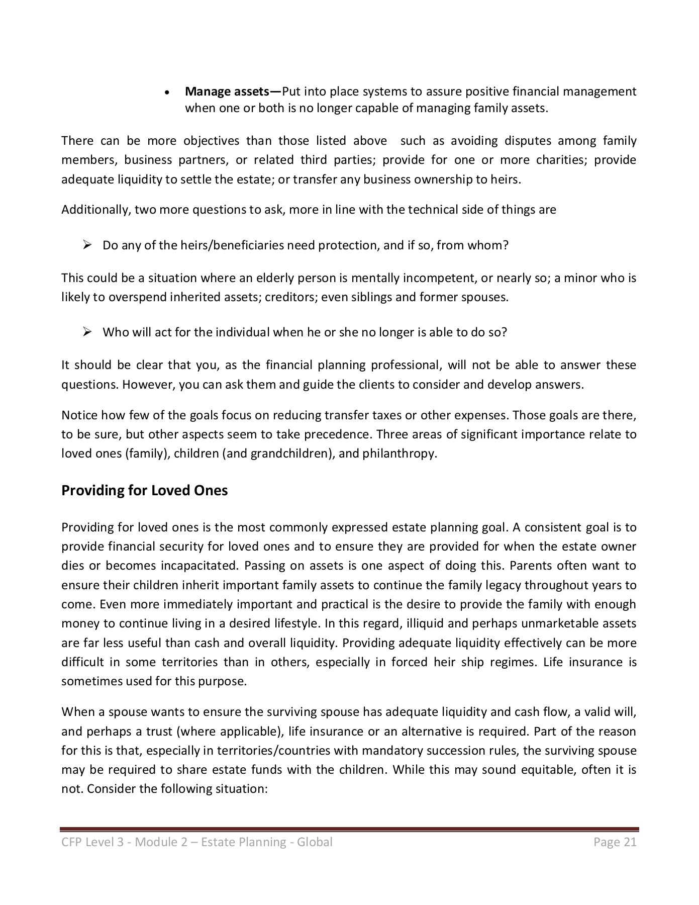 CFP – Level 3 – Module 2 : Estate Planning - International College of ...