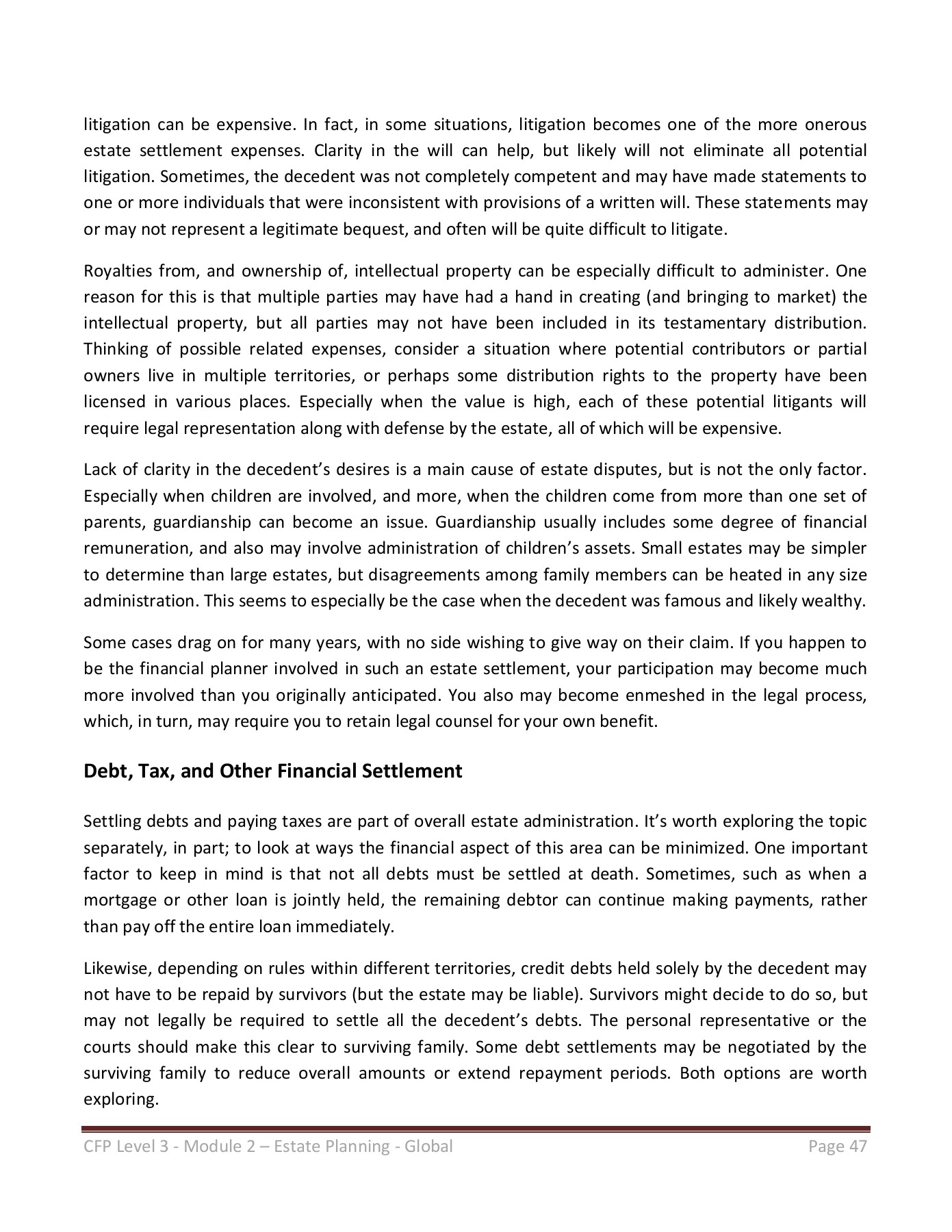 CFP – Level 3 – Module 2 : Estate Planning - International College of ...