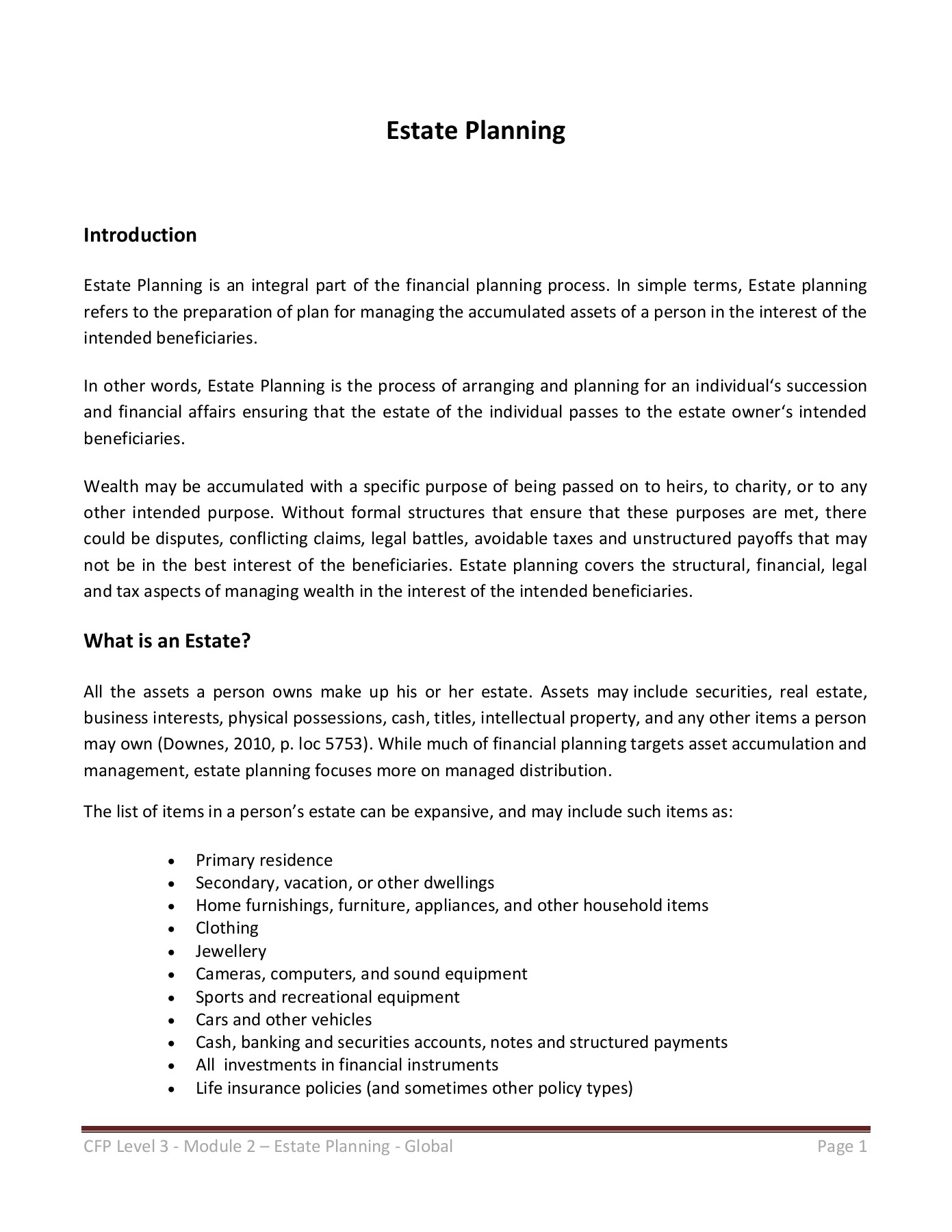 CFP – Level 3 – Module 2 : Estate Planning - International College of ...