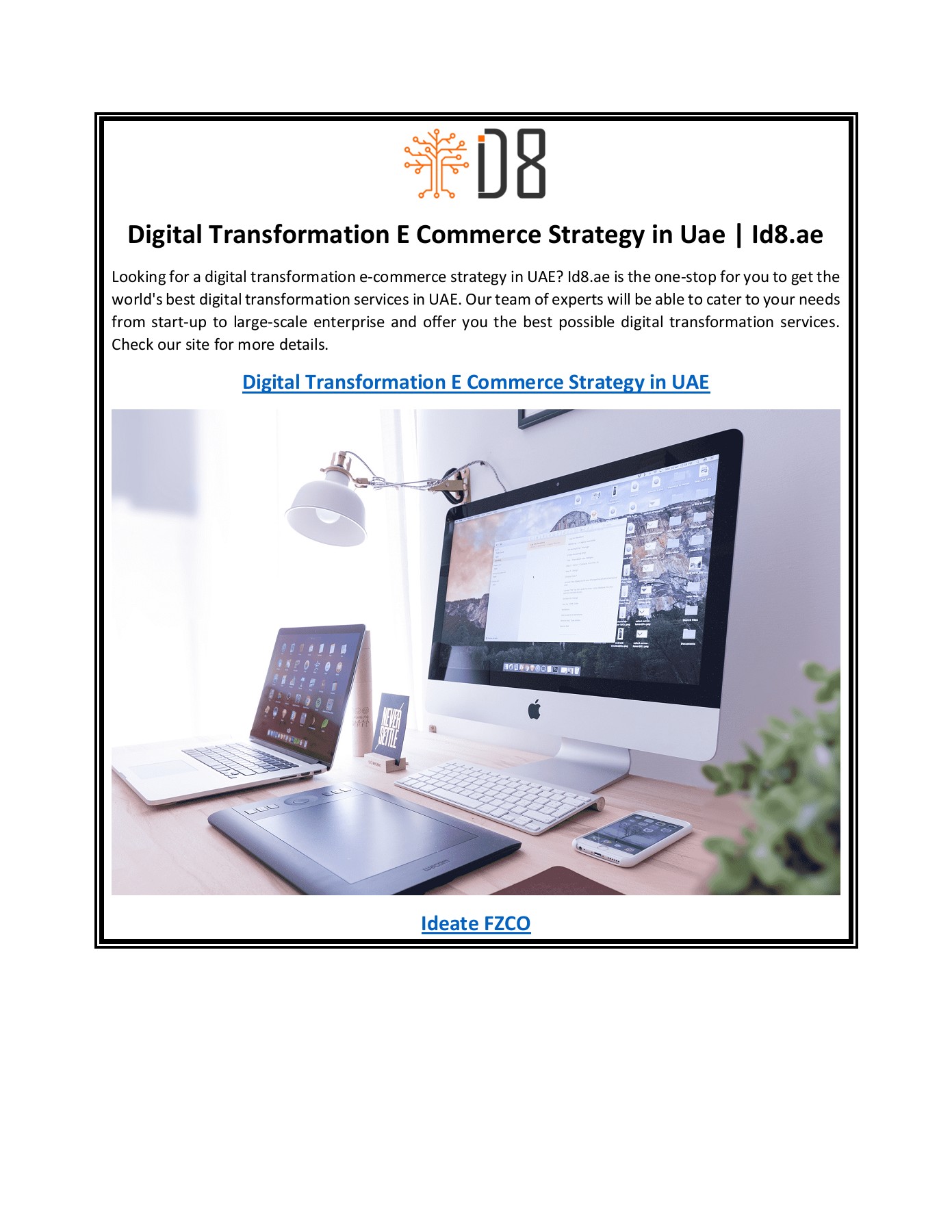 Digital Transformation E Commerce Strategy in Uae | Id8.ae - IDEATE FZCO - Page 1 - 1 | Flip PDF ...