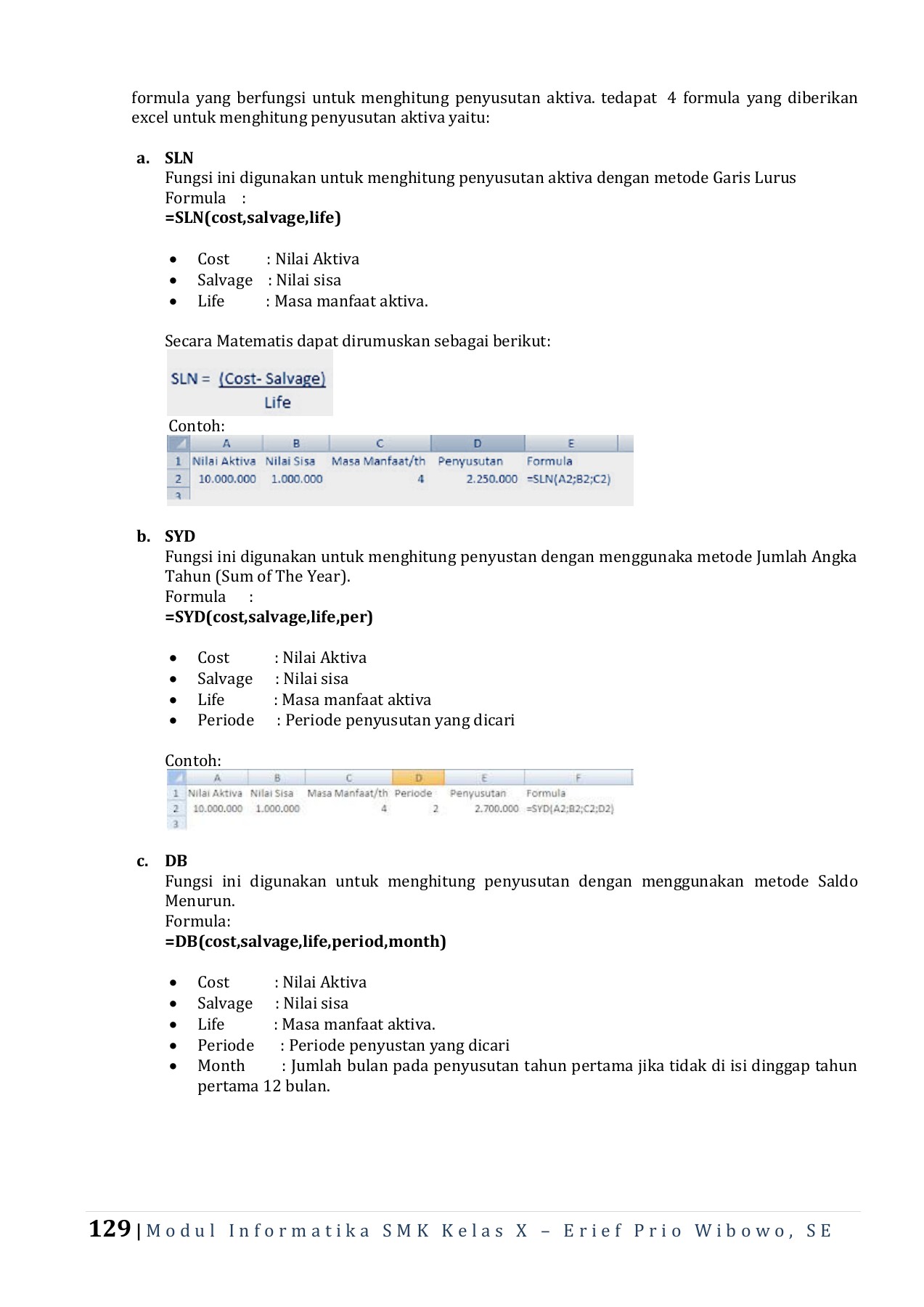 Modul 3 Seri EXCEL INFORMATIKA - Erief Prio Wibowo - Halaman 130 | PDF ...