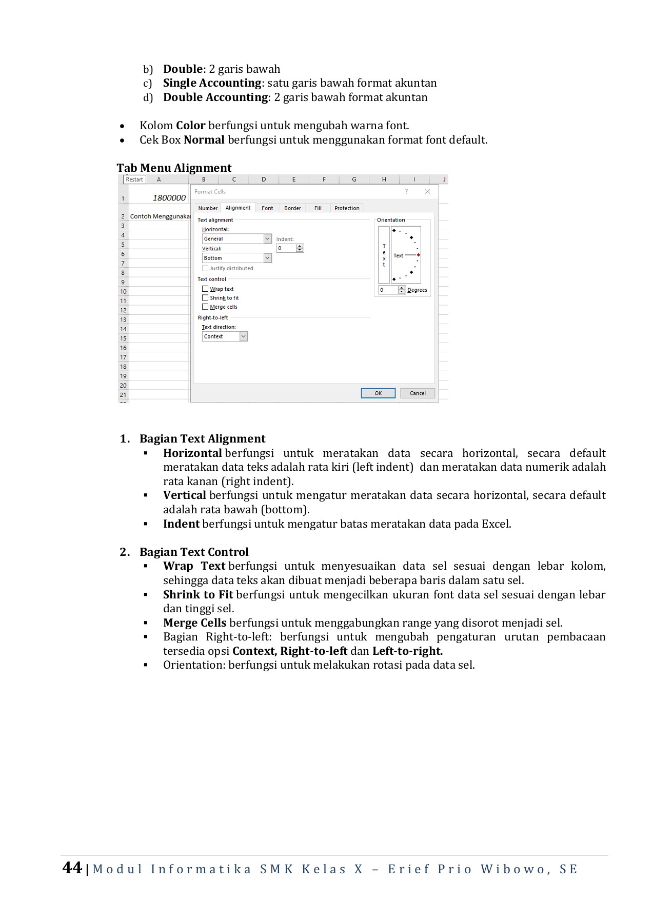 Modul 3 Seri EXCEL INFORMATIKA - Erief Prio Wibowo - Halaman 45 | PDF ...