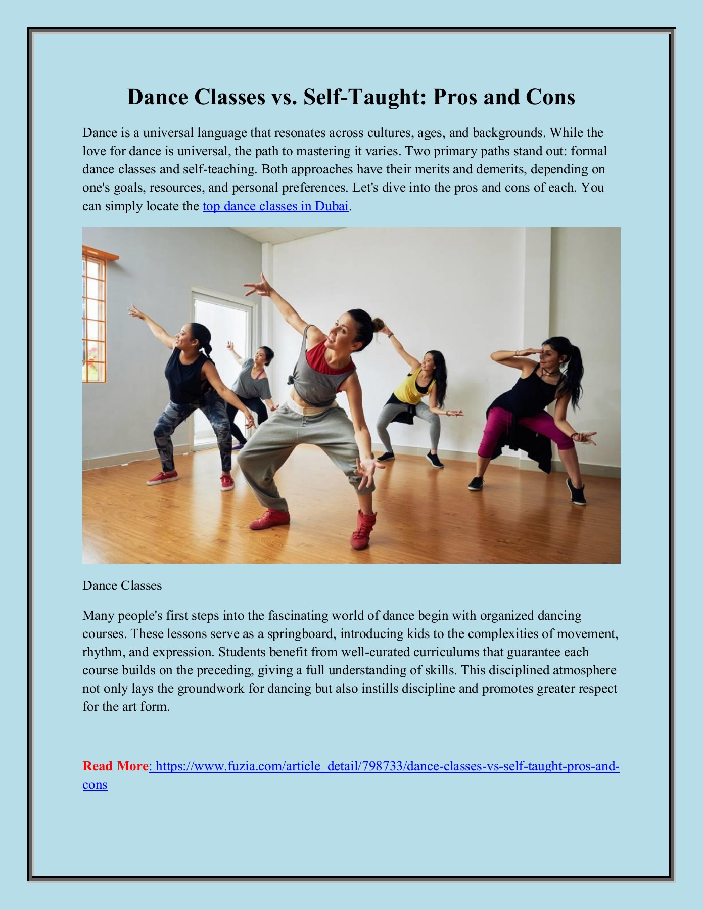 Dance Classes vs. Self-Taught Pros and Cons - Dance and Dazzle Studio ...