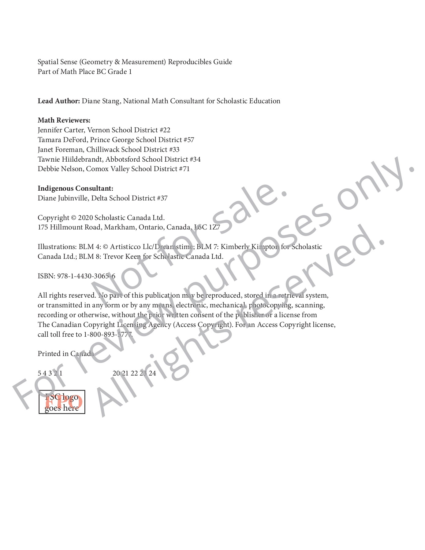 Math Place - Grade1 - BC - Spatial Sense - Reproducibles - Sample ...