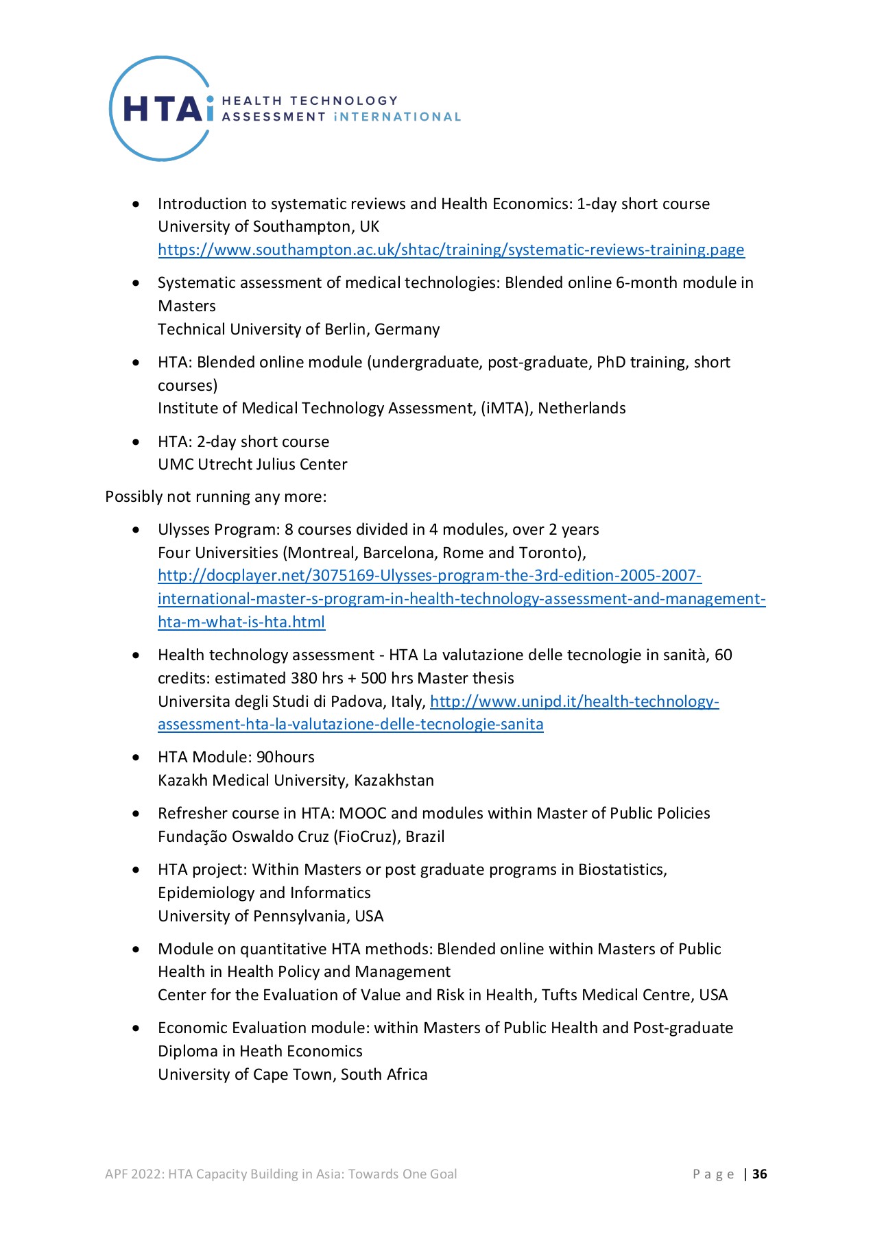 APF 2022 Background paper - Health Technology Assessment International ...
