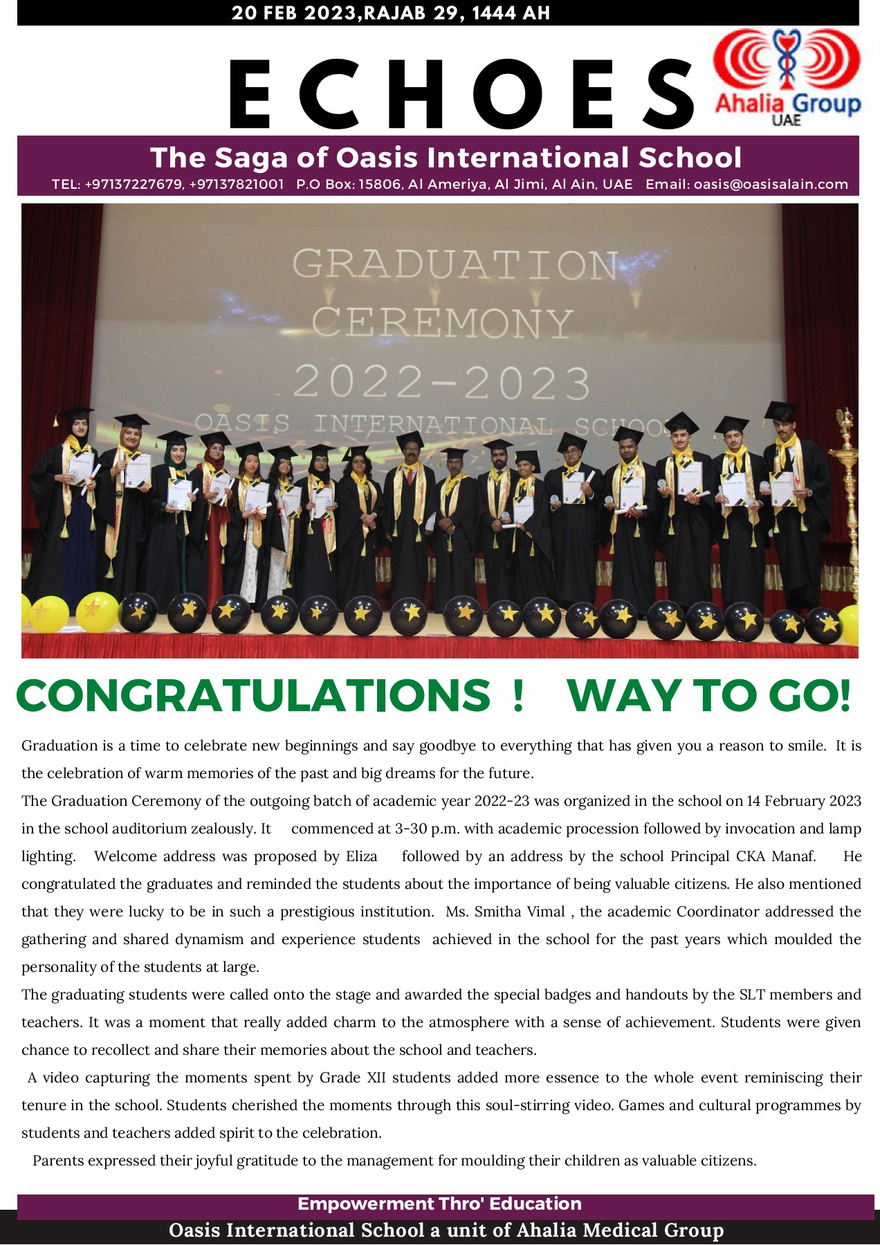 Graduation Day Newsletter (1) - Dhiraj Pawar - Page 1 - 3 | Flip PDF ...