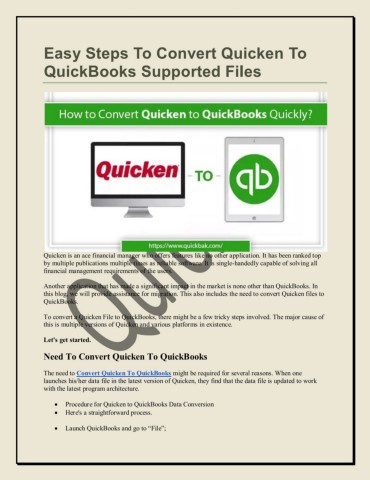 Easy Steps to Convert Quicken to QuickBooks Supported Files - William ...