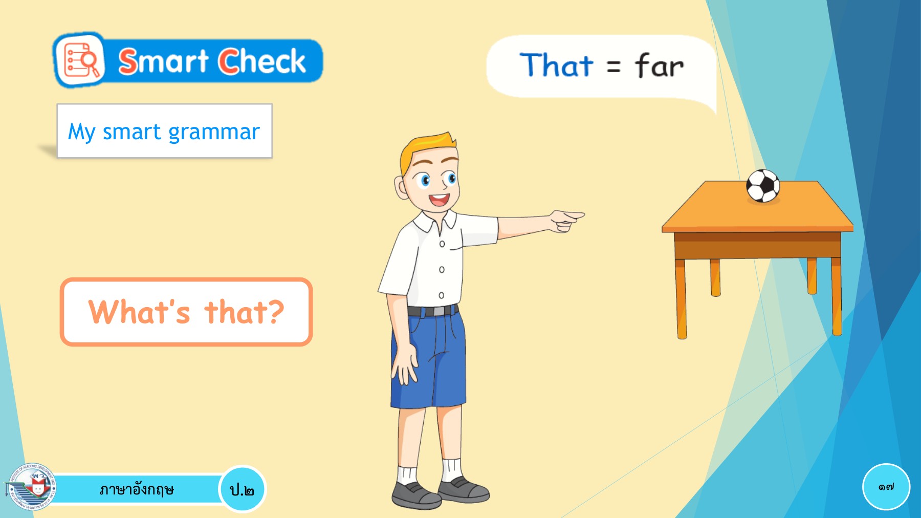 Smart English PPT 2 Unit 1 My Classroom - tivapon.m - หน้าหนังสือ 19 ...