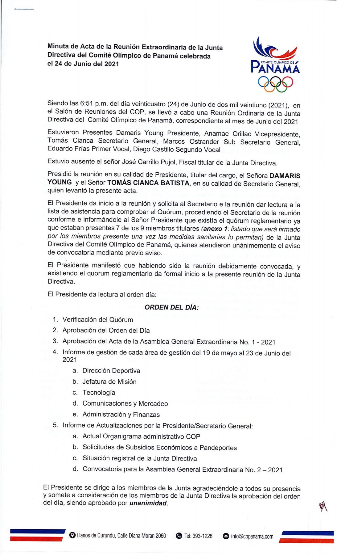 Actas de Junta Directivas 2021 - dyoung - Page 1 - 20 | Flip PDF Online | PubHTML5