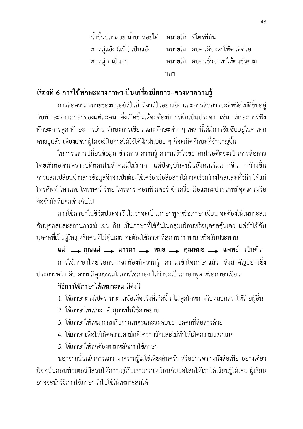 พท11001 ภาษาไทย - WK G - หน้าหนังสือ 54 | พลิก PDF ออนไลน์ | PubHTML5