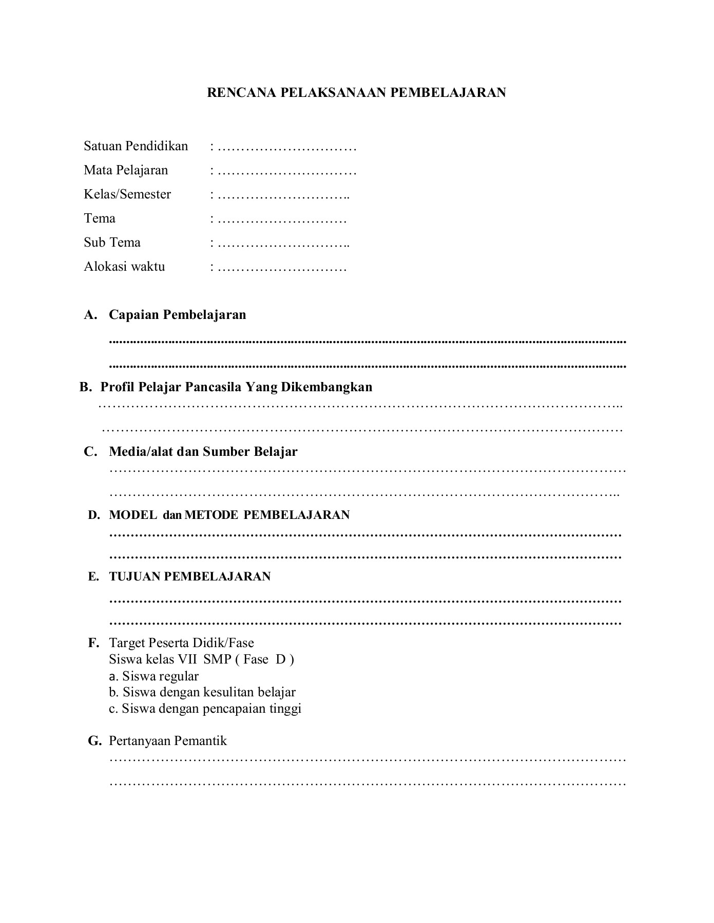 Template Modul Ajar - Sri Rejeki - Page 1 | Flip PDF Online | PubHTML5