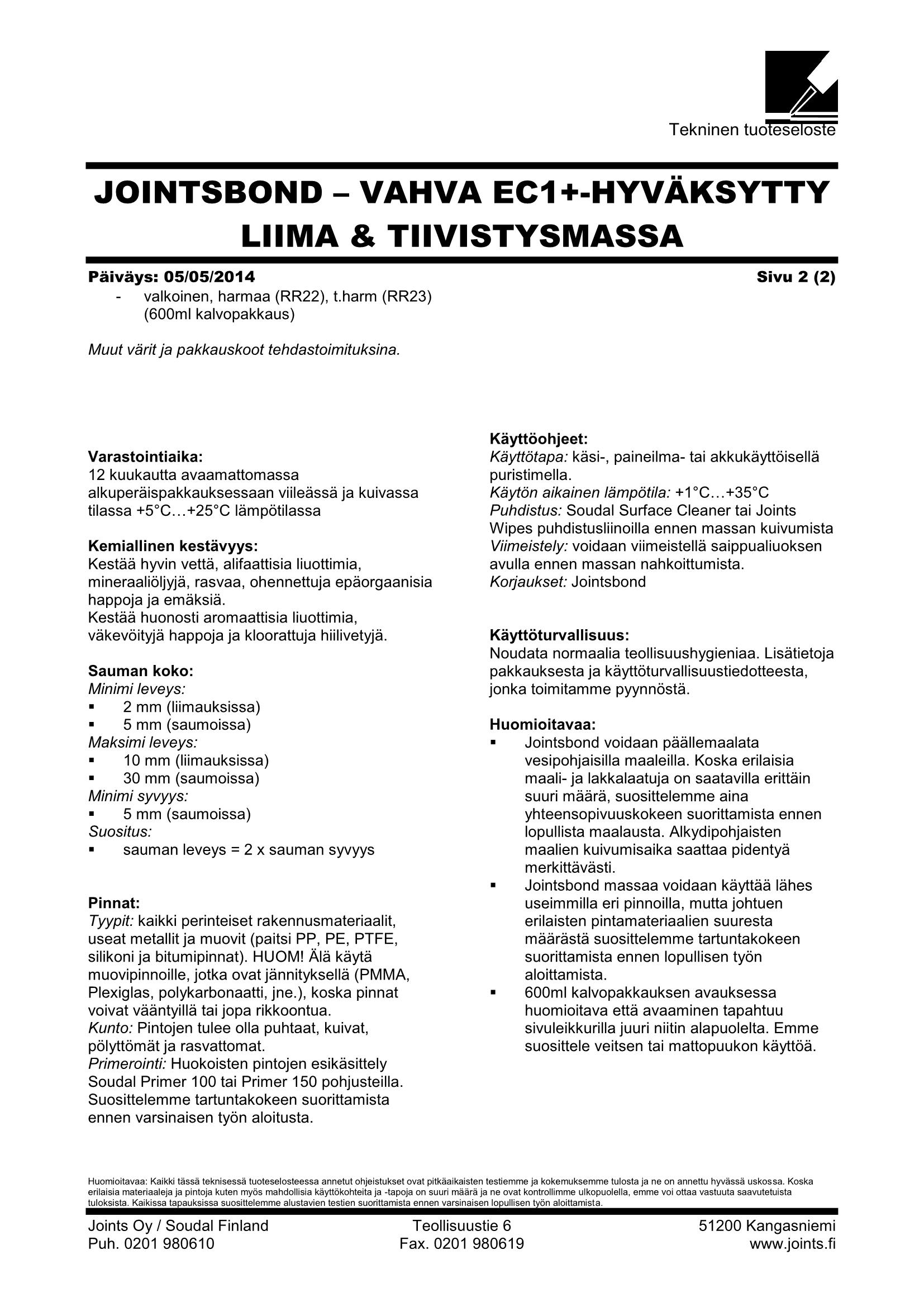Joints - Tuotekansio - hannu.hokkanen - Sivu 49 | PDF verkossa | PubHTML5