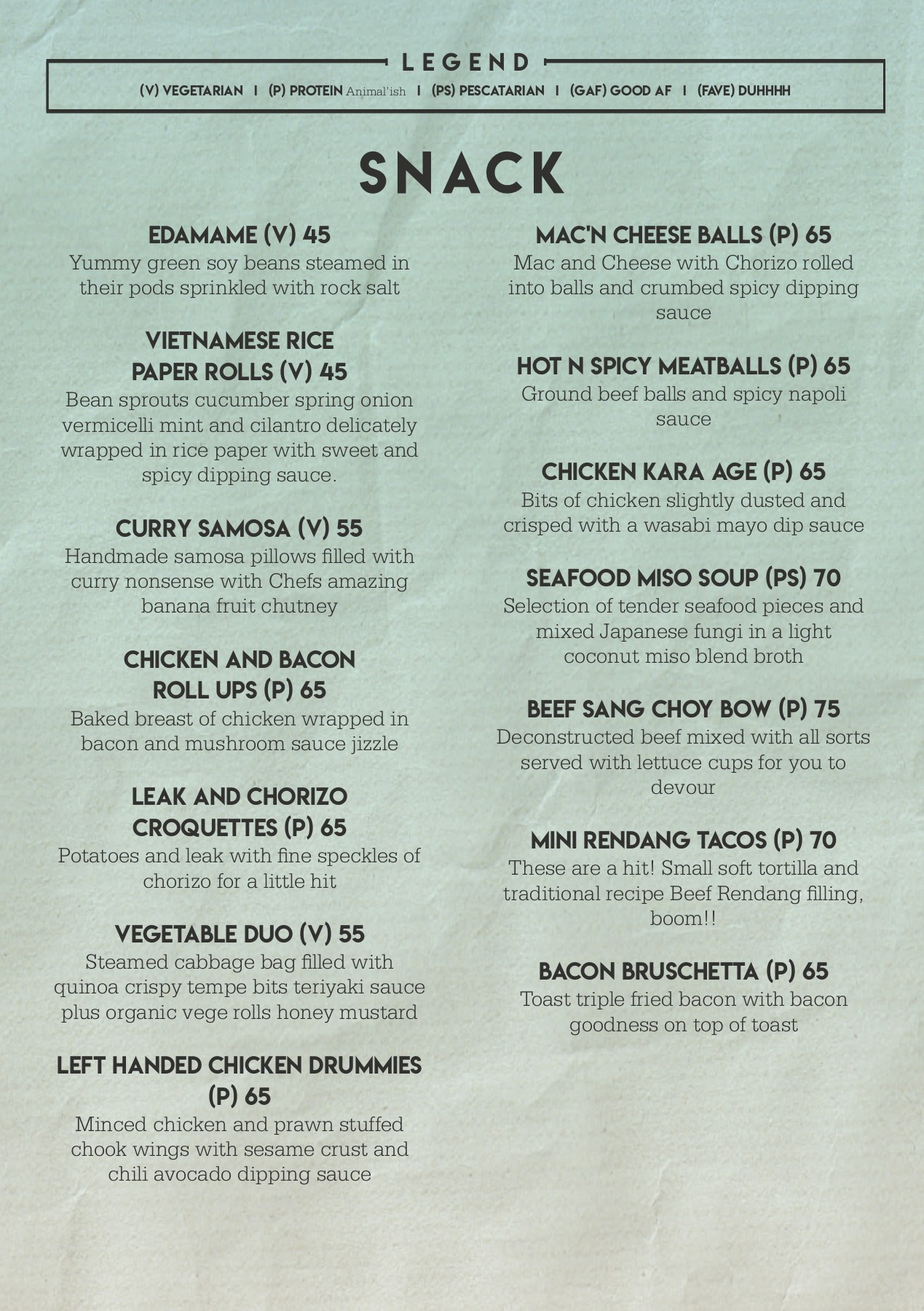 Snack Menu - Astawa Purnajaya - Page 1 - 2 | Flip PDF Online | PubHTML5