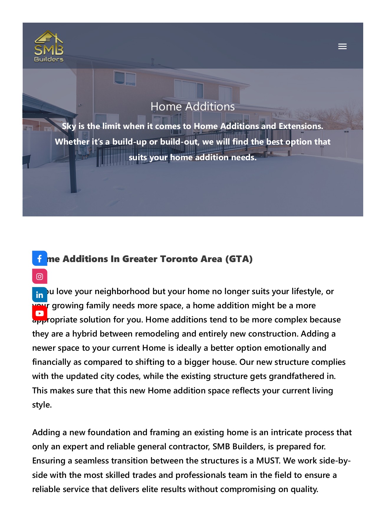 Home Additions in Etobicoke - SMB Builders - Page 1 - 17 | Flip PDF ...