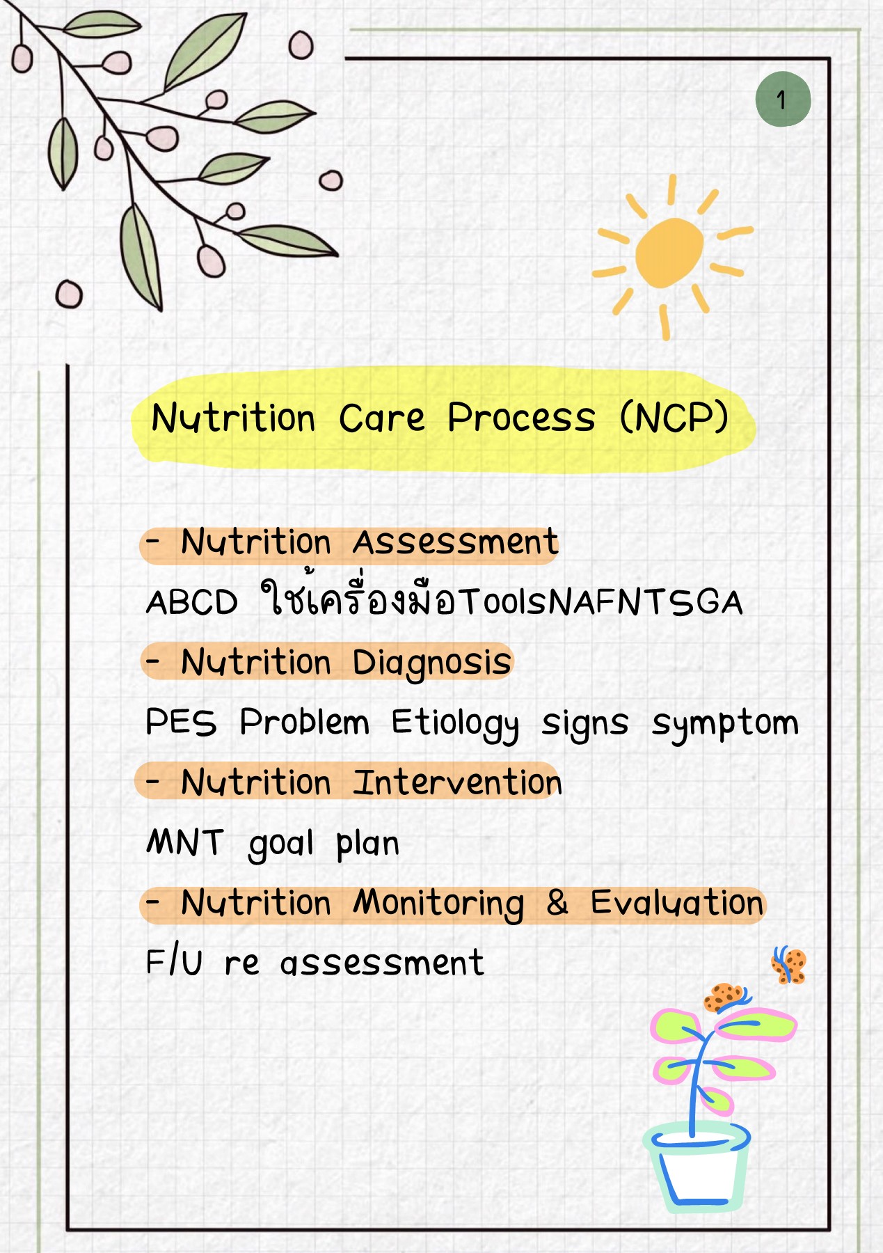 Nutrition Care Process Model Diagram