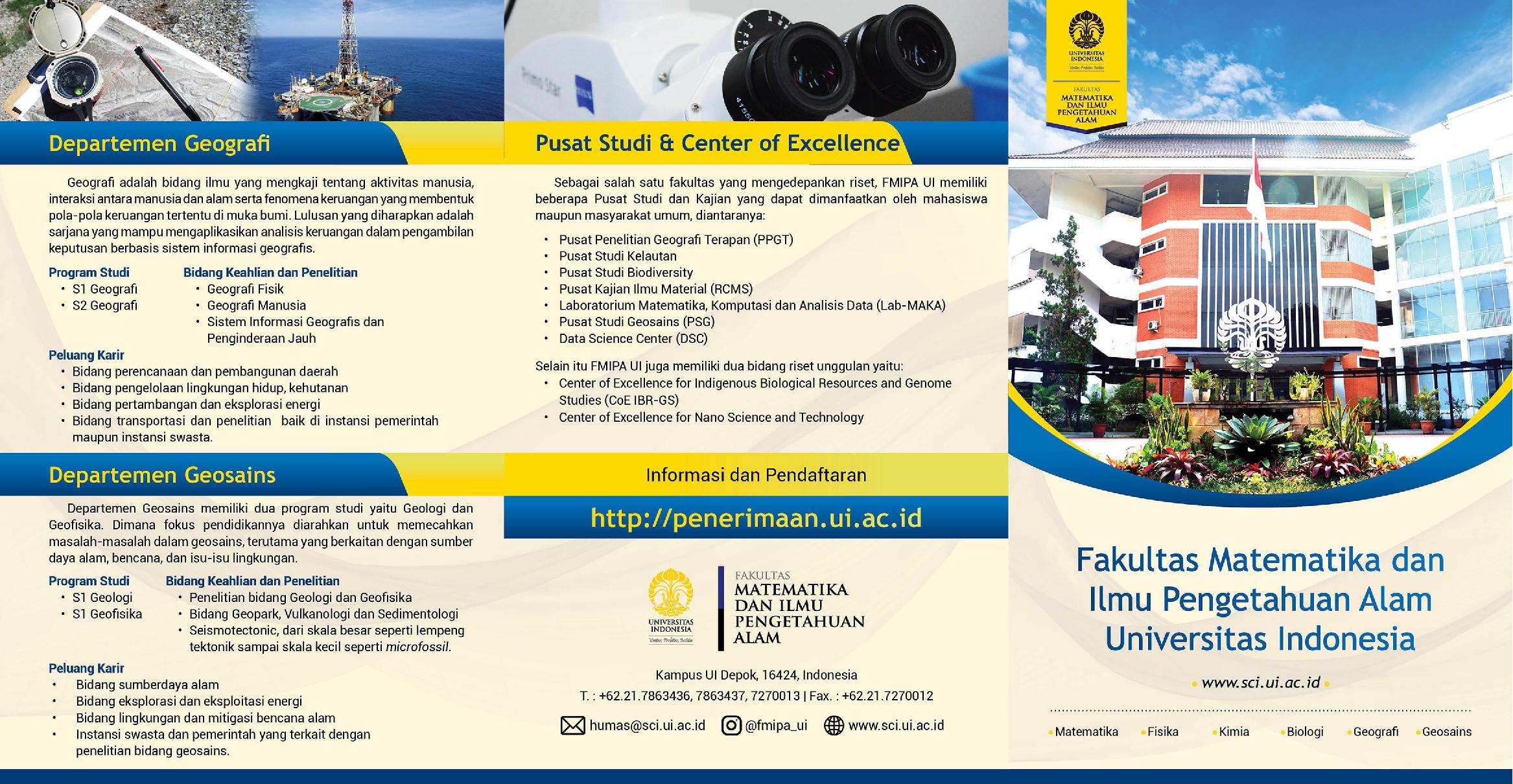 Brosur-Umum-S1-FMIPA-UI-2020 - dedy - Halaman 1 | PDF Online | PubHTML5