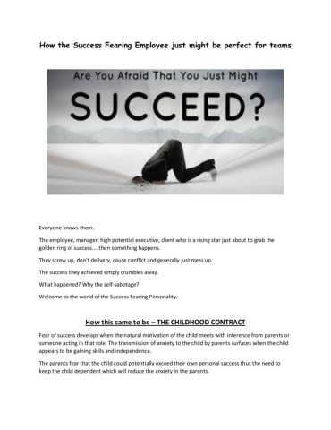 Fear of Success - brianbartone - Page 1 - 4 | Flip PDF Online | PubHTML5