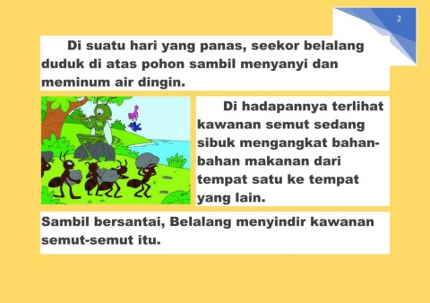 kisah semut dan belalang - Dian Aja - Muka Surat 2 | Membalik PDF Dalam ...