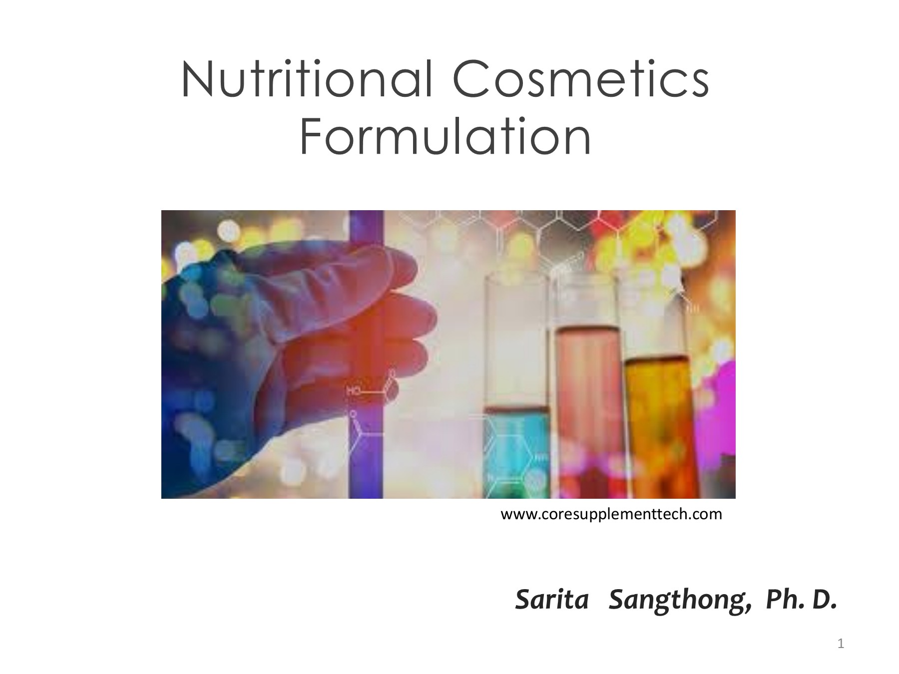 Nutritional Cosmetics Formulation II - Sarita Sangthong - Page 1 - 65 ...