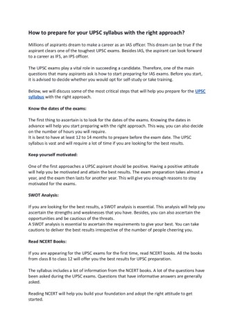 How to prepare for your UPSC syllabus with the right approach?