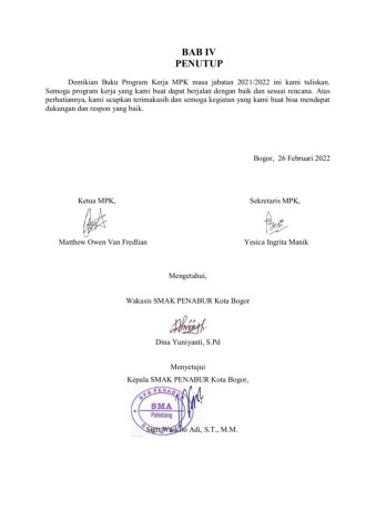 Buku Program Kerja MPK - yesica.manik 212210077 - Page 8 | Flip PDF ...