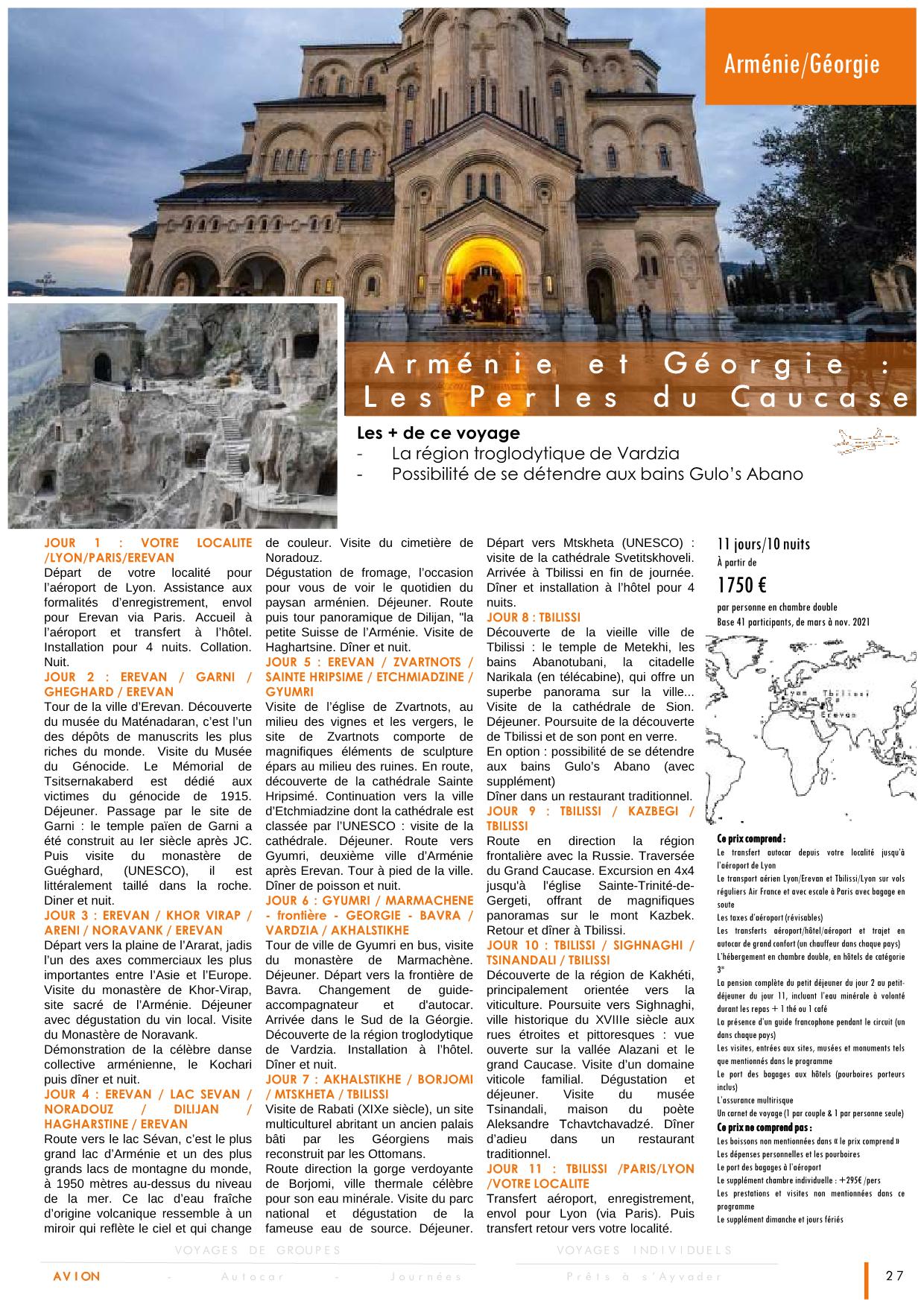 Brochure Ayvad voyages 2021 - evolution - Page 27 | PDF Feuilletable en Ligne | PubHTML5