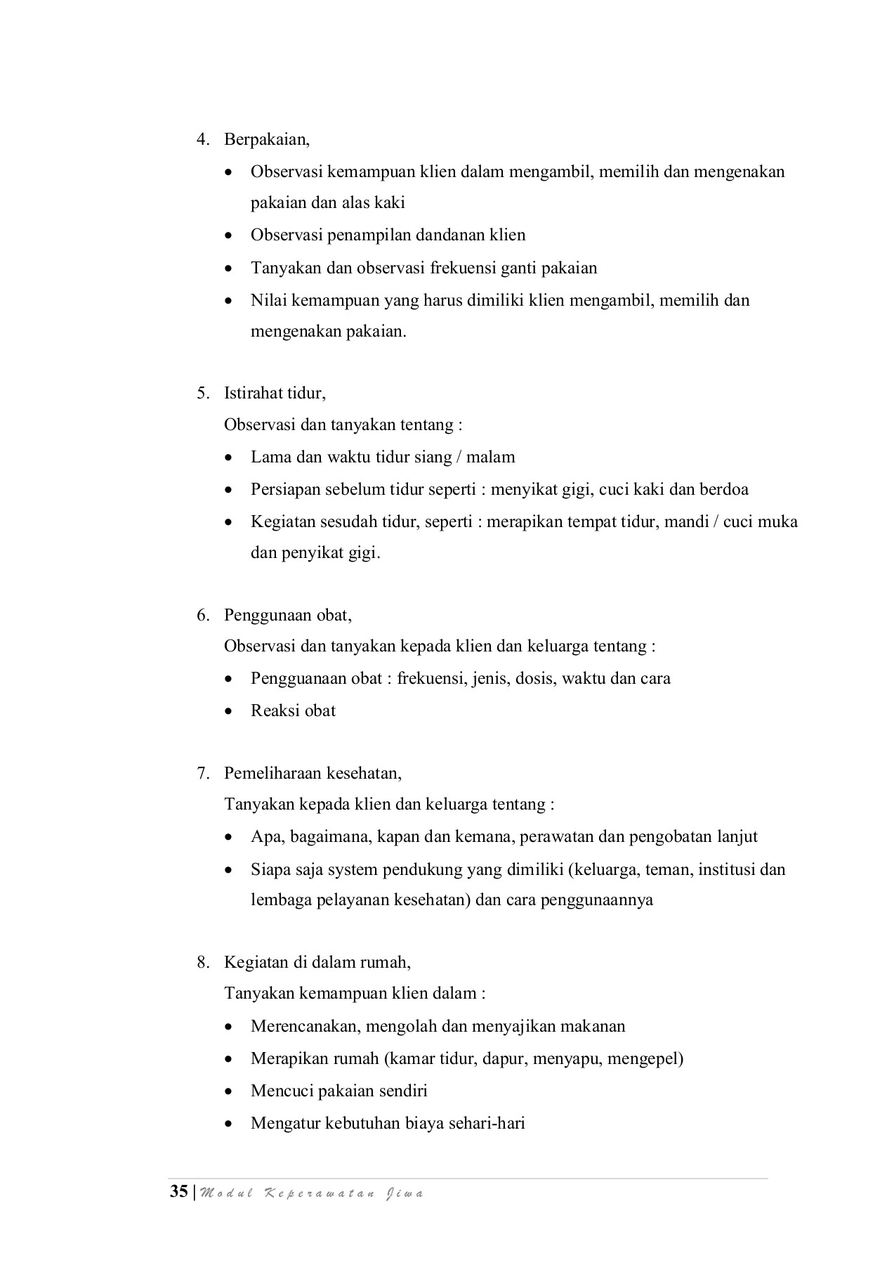 MODUL KEPERAWATAN JIWA - mega khoirunnisa - Halaman 42 | PDF Online | PubHTML5