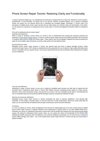 Phone Screen Repair Toronto Restoring Clarity and Functionality