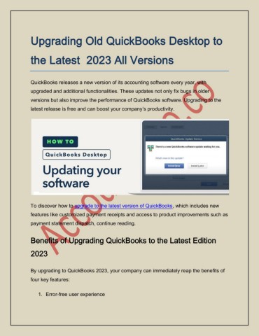 Upgrade Old QuickBooks Desktop to 2023 and Unlock New Features