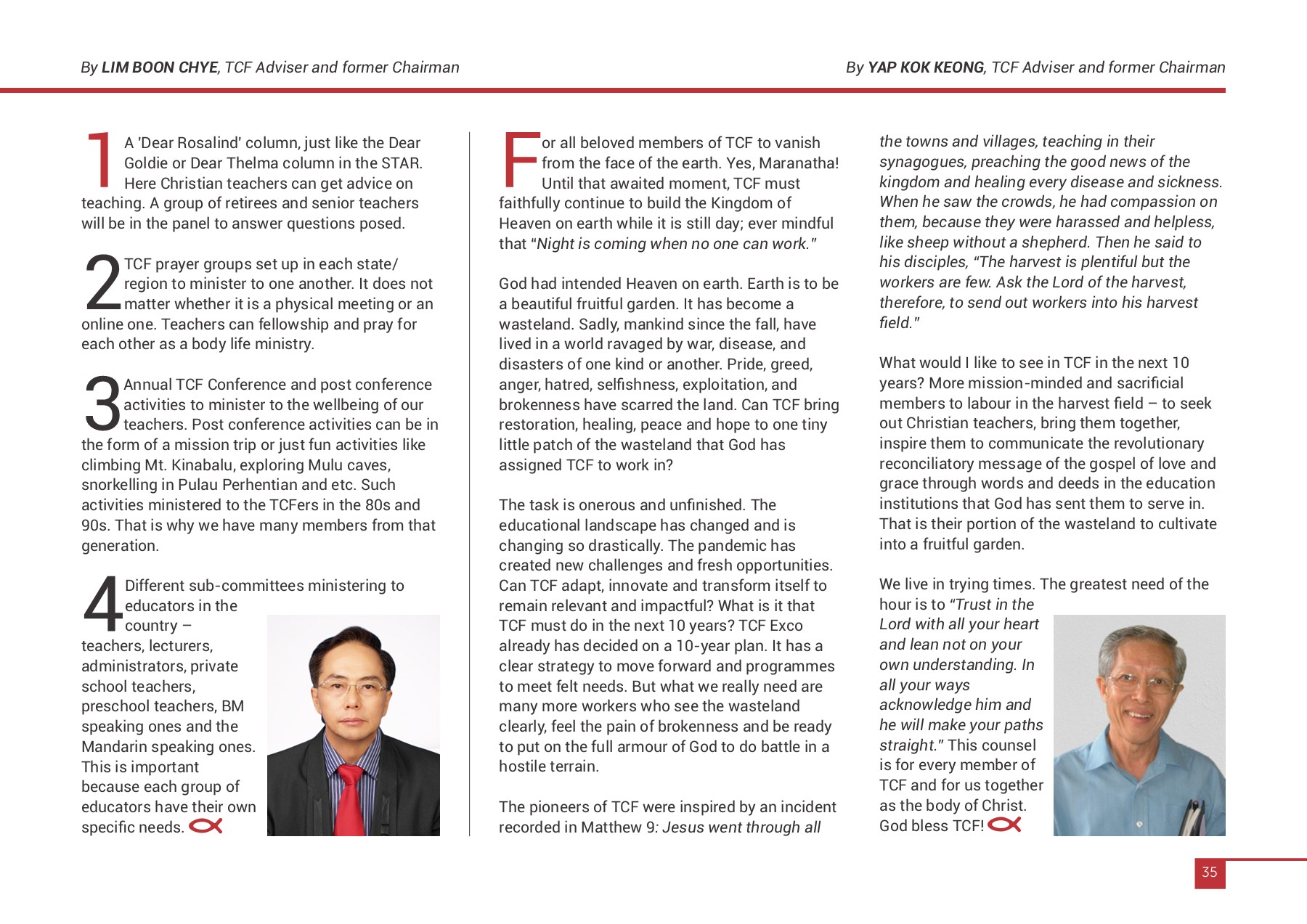 TCF 60th Anniversary In Step 2021 Volume 33 Issue 2 - tcfoffice.my ...