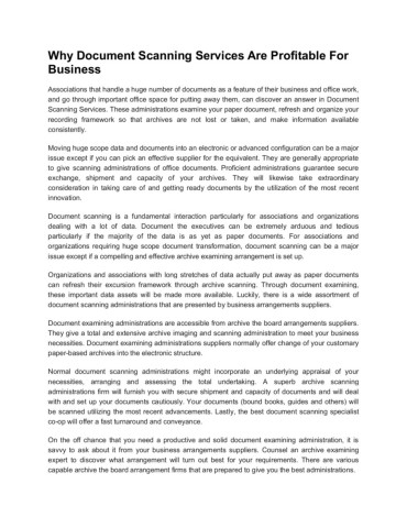 Why Document Scanning Services Are Profitable For Business-converted