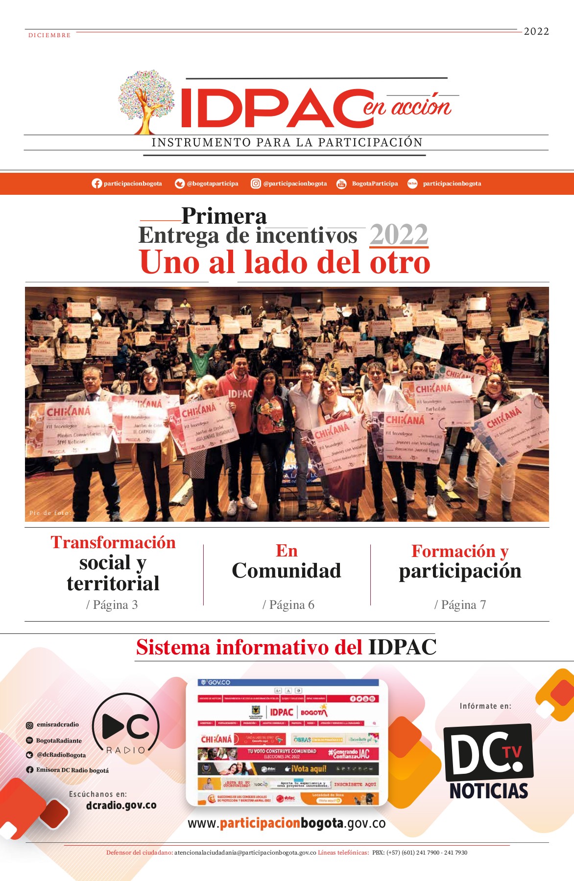 PERIODICO IDPAC NOVIEMBRE 2022 - participacionbogotaenlinea - Página 1 - 9 | Flip PDF en línea ...