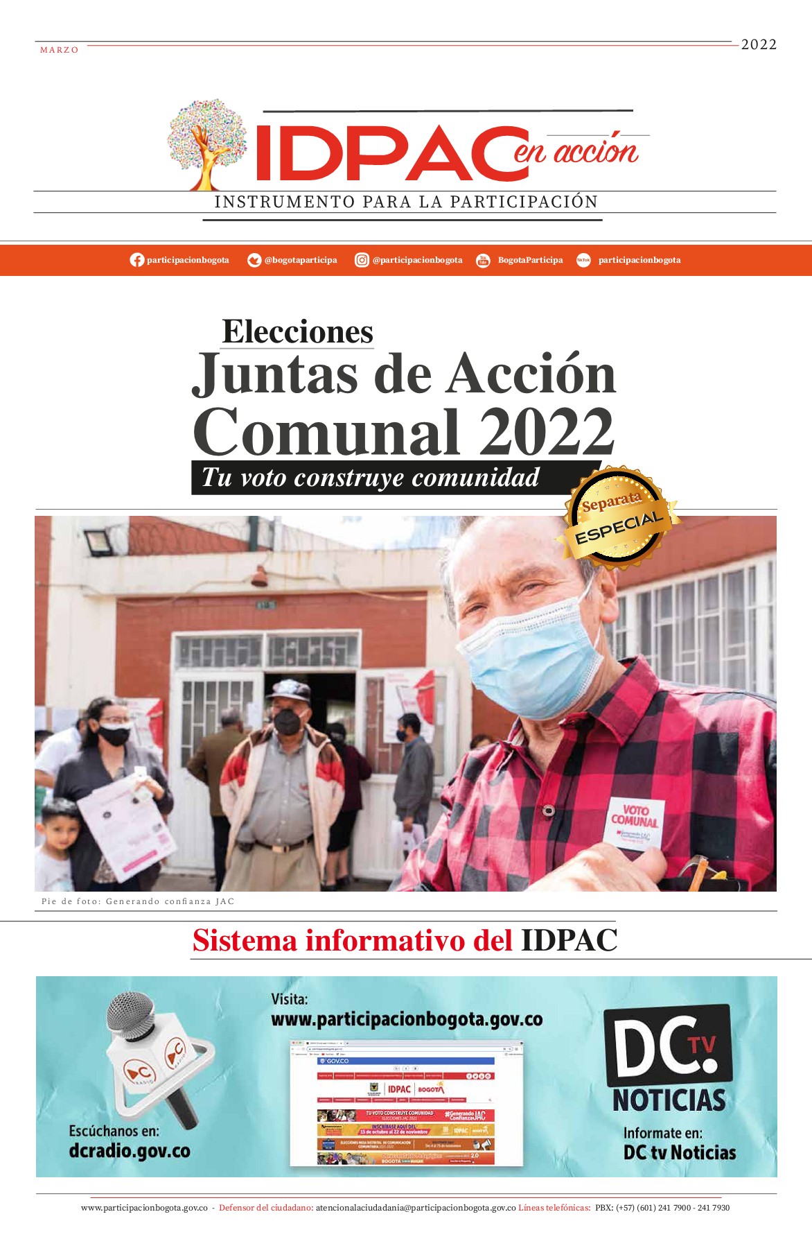 PERIÓDICO IDPAC 2022 - JAC 2022 - participacionbogotaenlinea - Página 1 - 8 | Flip PDF en línea ...