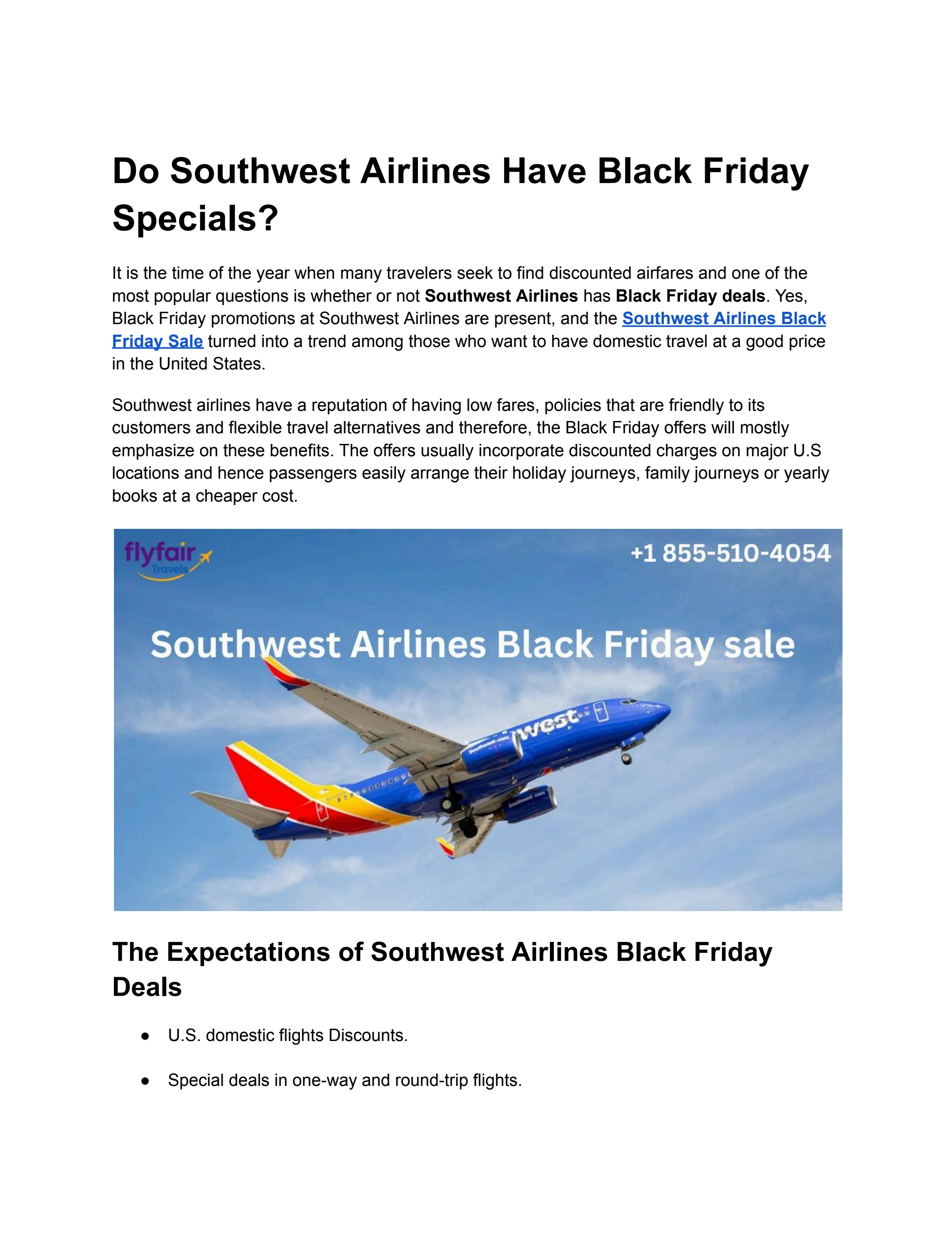 Southwest Airlines Black Friday Flight Deals 2025 – Contact: +1 855-510-4054 - Fly Fair Travels ...