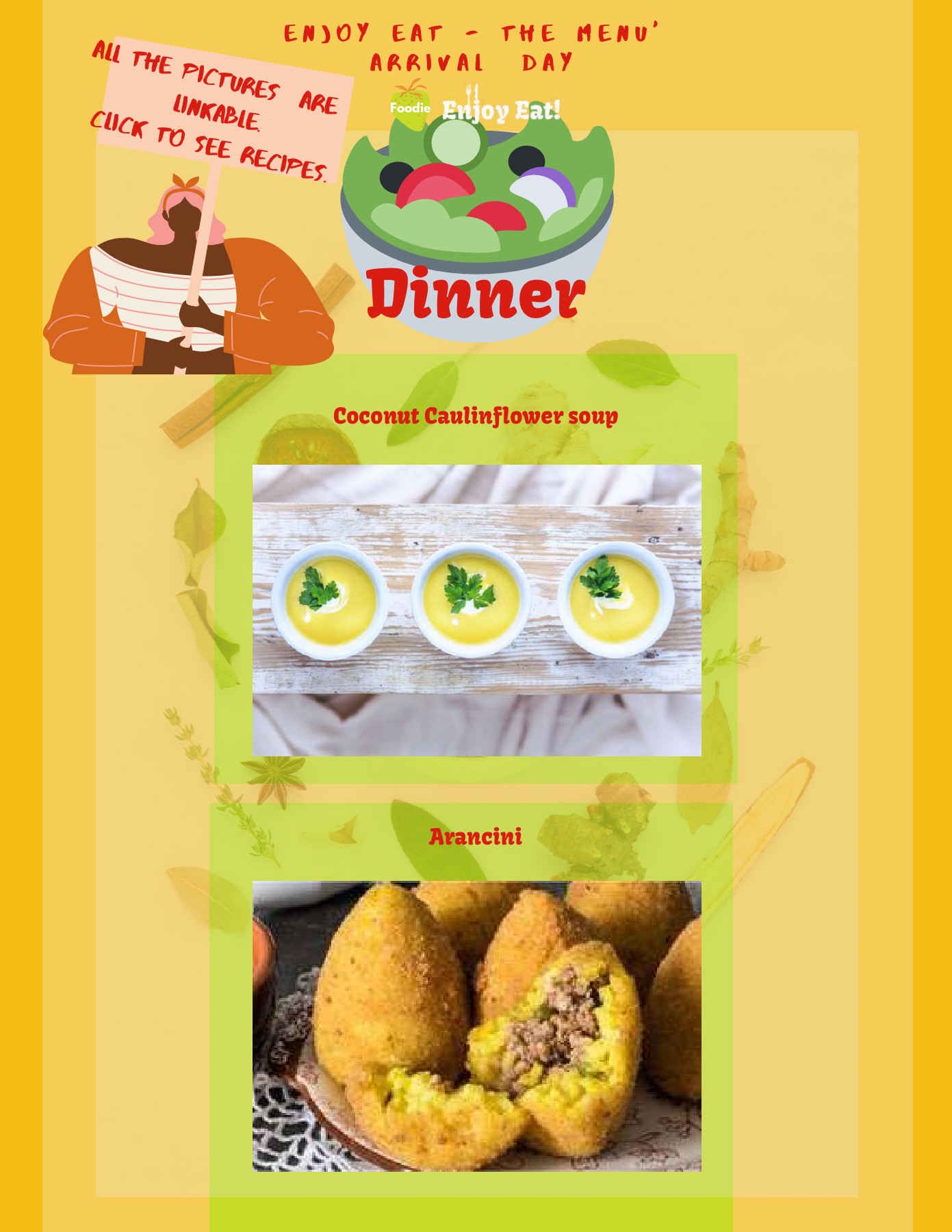 Enjoy Eat Manual - FOODIE COOKLET - PART 3 - A gourmet illustrated ...