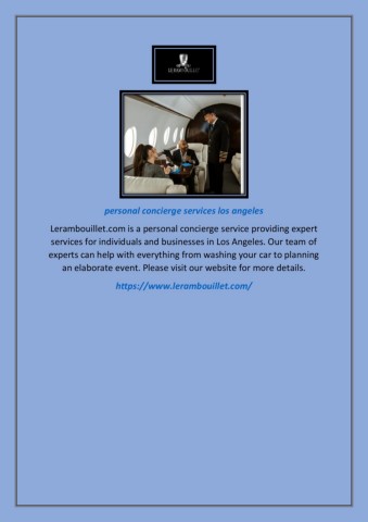 personal concierge services los angeles