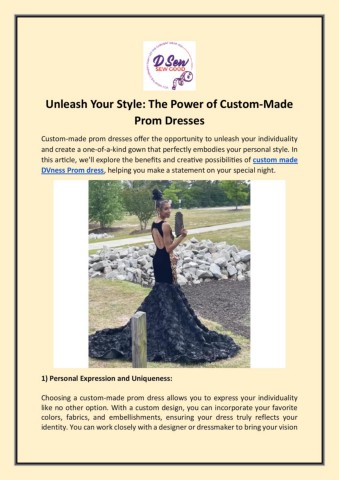 Get the Best Custom Made DVness Prom Dress by D Sew Sew Good