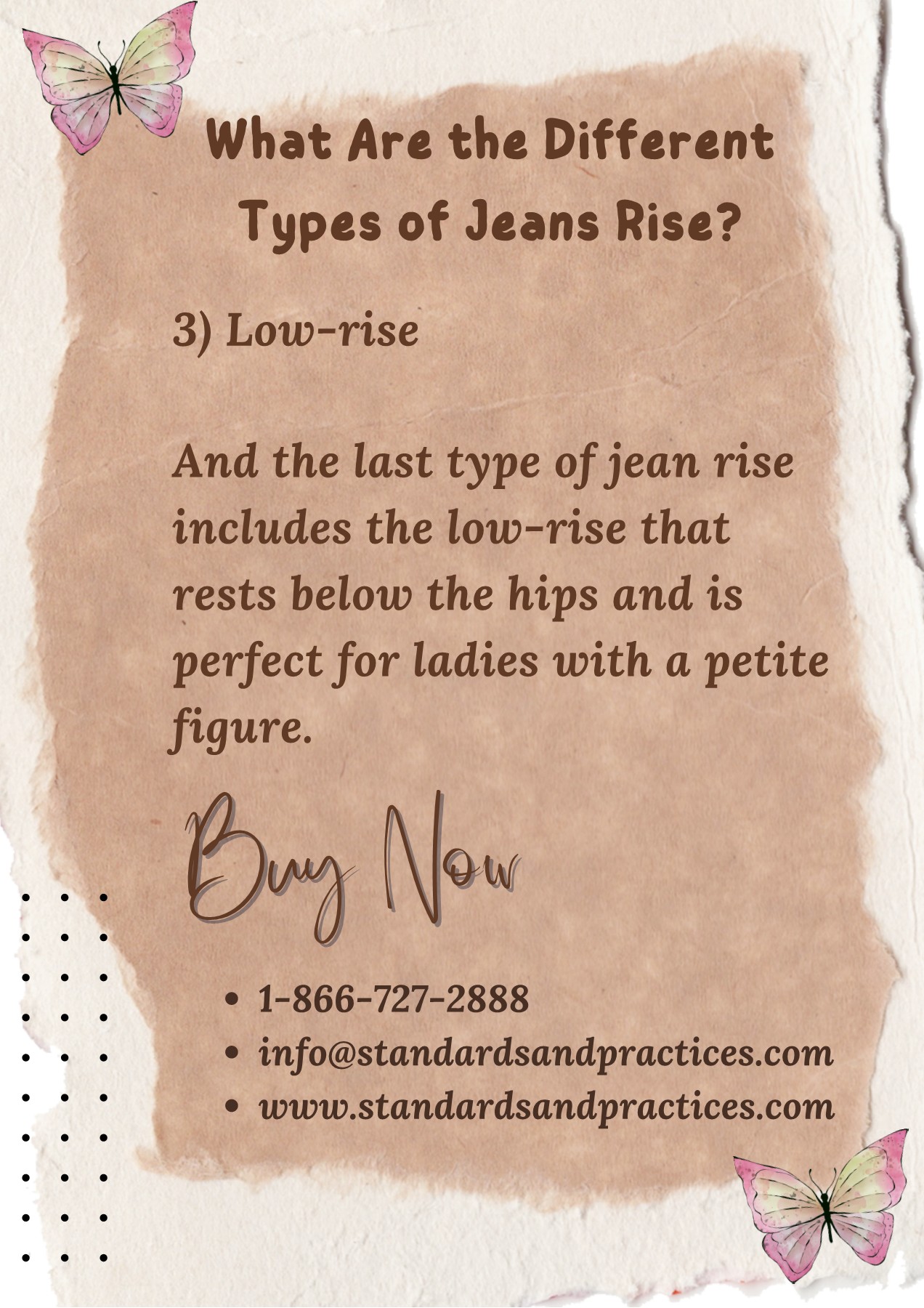 What Are the Different Types of Jeans Rise - Standards And Practices ...