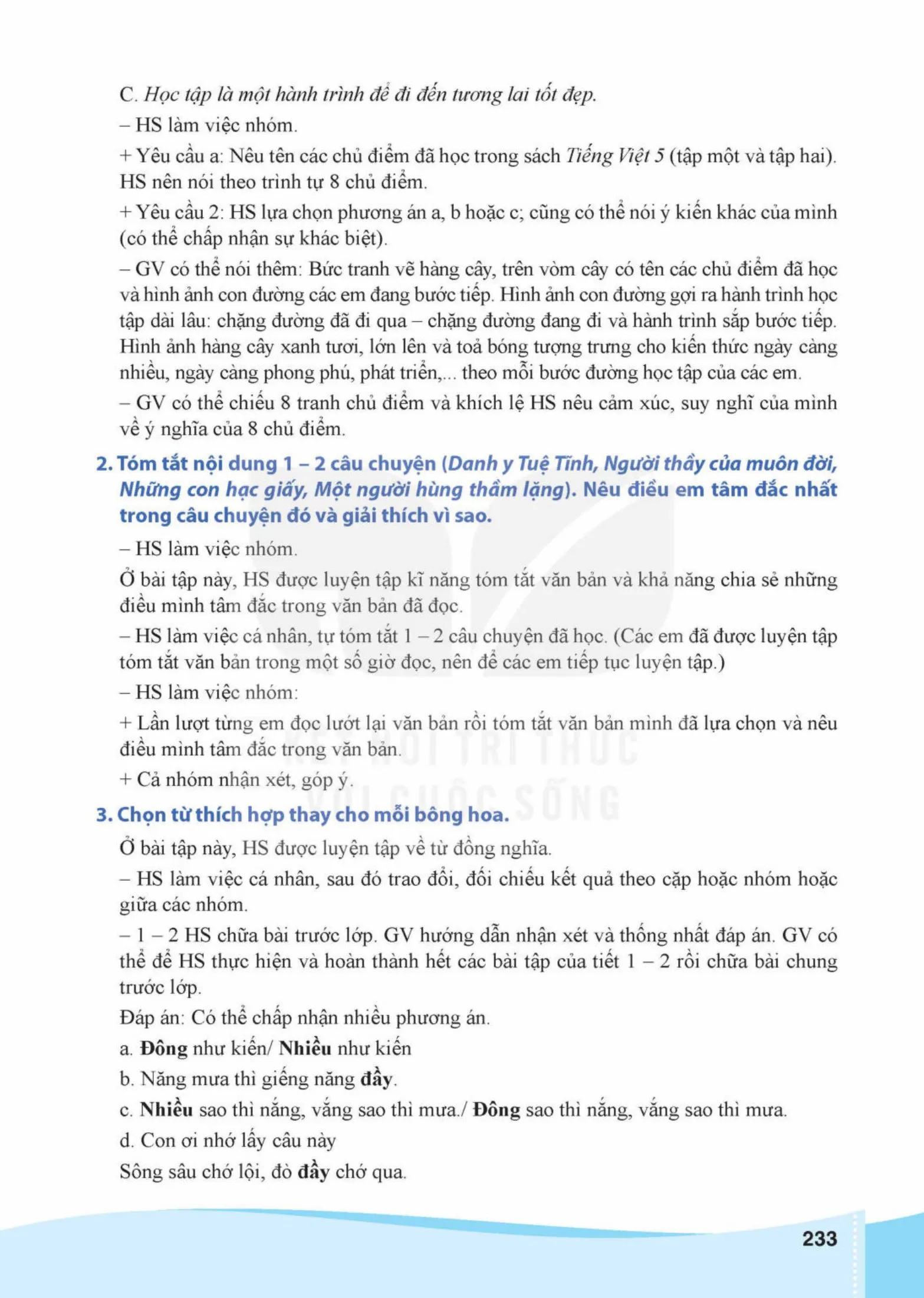 SGV Tieng Viet 5 Tap 2 - KNTT - TIỂU HỌC THIÊN HƯƠNG - THƯ VIỆN ĐIỆN TỬ - Trang 234 | PDF lật ...