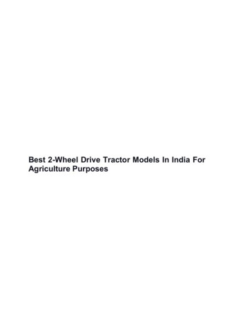 Best 2 Wheel Drive Tractor Models In India For Agriculture Purposes