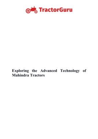 Exploring the Advanced Technology of Mahindra Tractors
