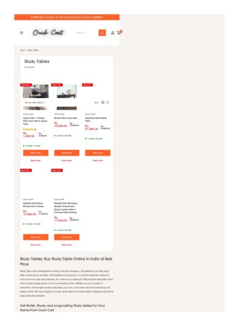Latest Study Table Designs Online | Ouch Cart - mihir sharma - Page 1 ...